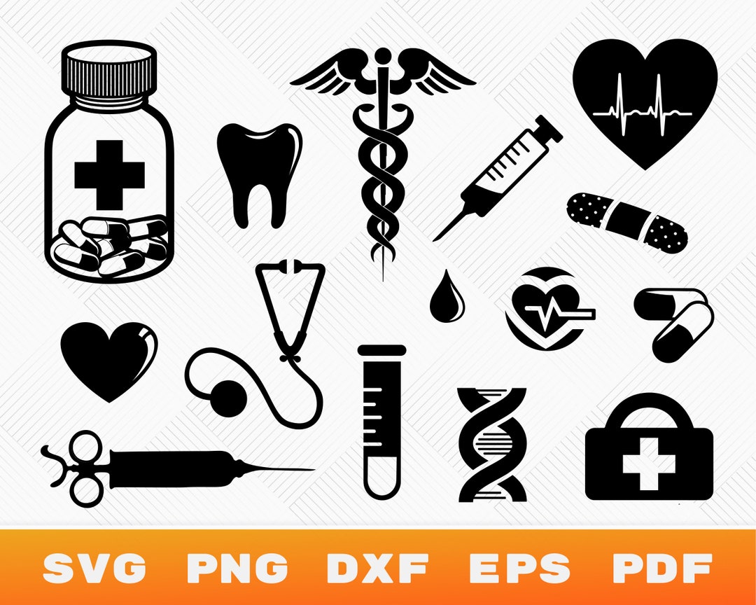 Medical Tools SVG Bundle, Nurse Life, Nursing Clipart, Stethoscope SVG ...