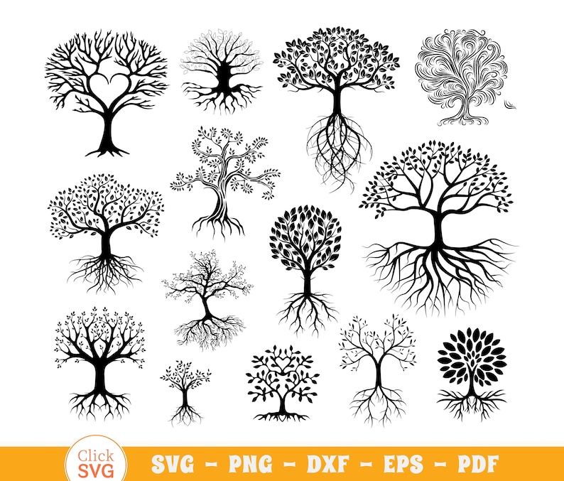 Tree With Roots SVG, Roots Dxf, Tree of Life Svg, Tree Roots Cut Files ... Tree With Roots SVG, Roots Dxf, Tree of Life Svg, Tree Roots Cut Files ...
