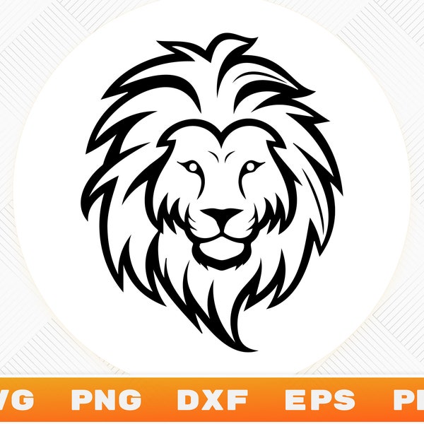 Lion Head Svg - Etsy