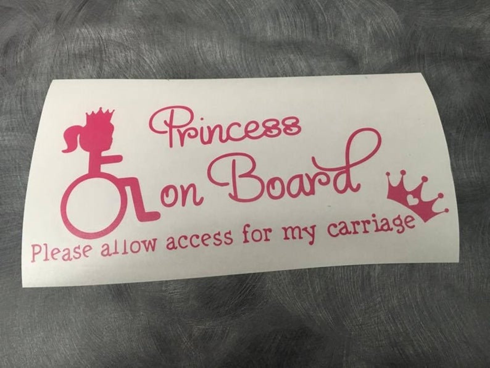 Princess on Board Vinyl Decals - Etsy