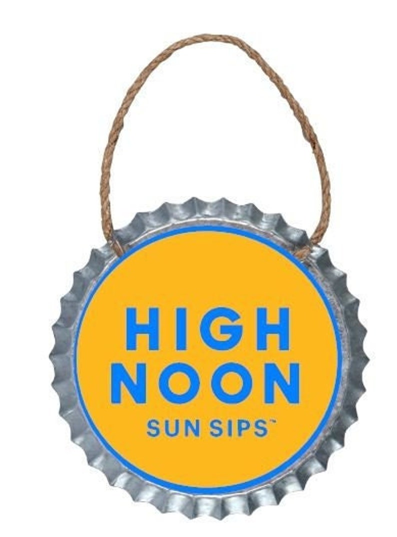 HIGH NOON / Beer / Vodka/ Alcohol/ Galvanized Metal Bottle Cap - Etsy
