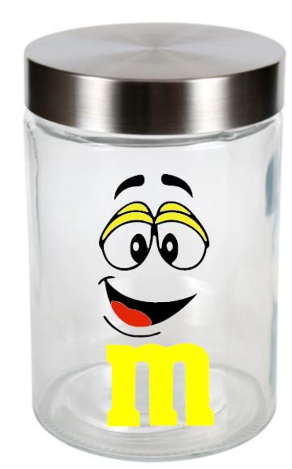Yellow M&M Candy Jar-personalized-color Options33.6oz - Etsy