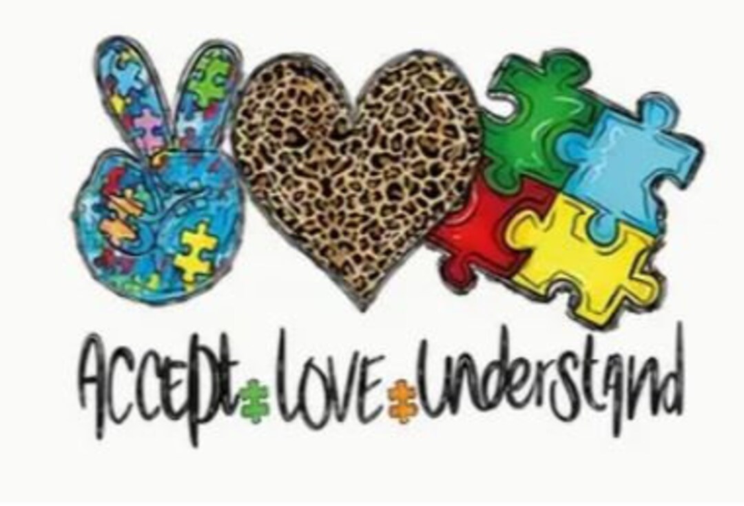 Accept Love Understand Cheetah Print Austism, Be Kind, Accept, Love ...