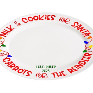 Santa Reindeer Plate/platter/cookies for Santa/carrots for Reindeer ...