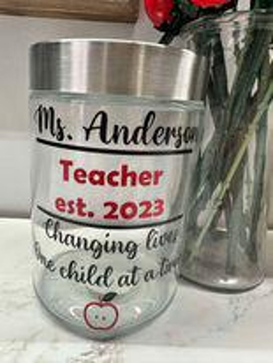 Personalized Teacher Impact Jars,teacherchanging Lives One Child at a ...