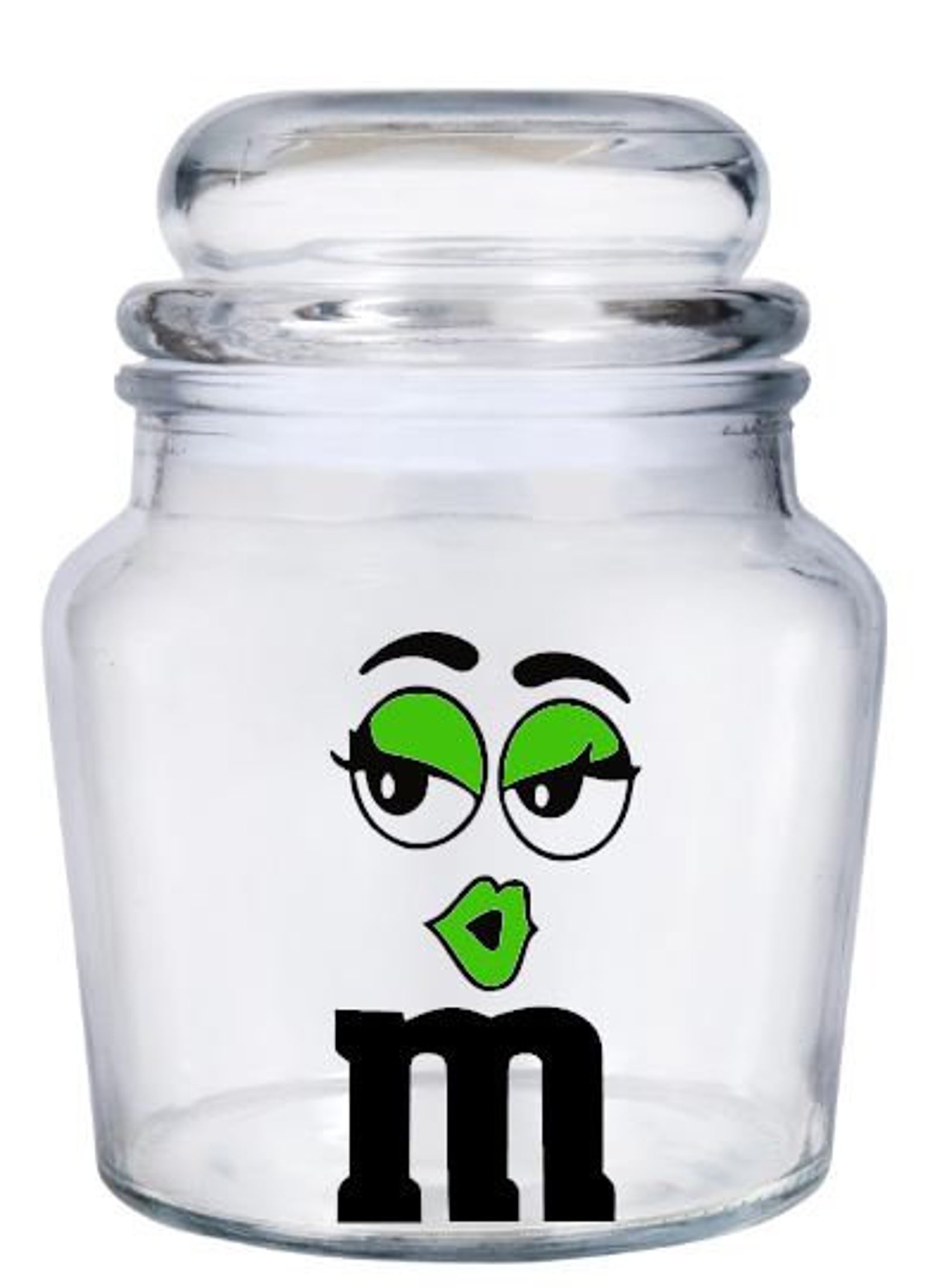 Green M&M Candy Jar-Personalized-Color options | Etsy