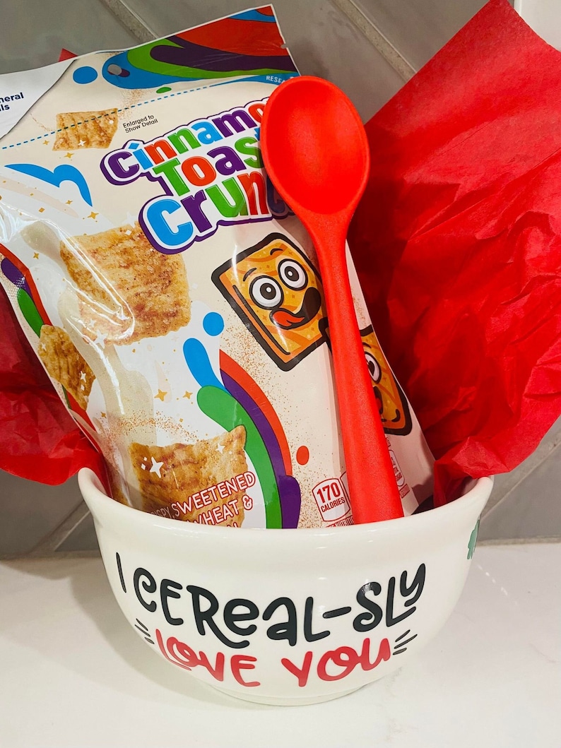 I CEREAL-SLY Love You Personalized Bowl, Cereal Lover, Personalized ...