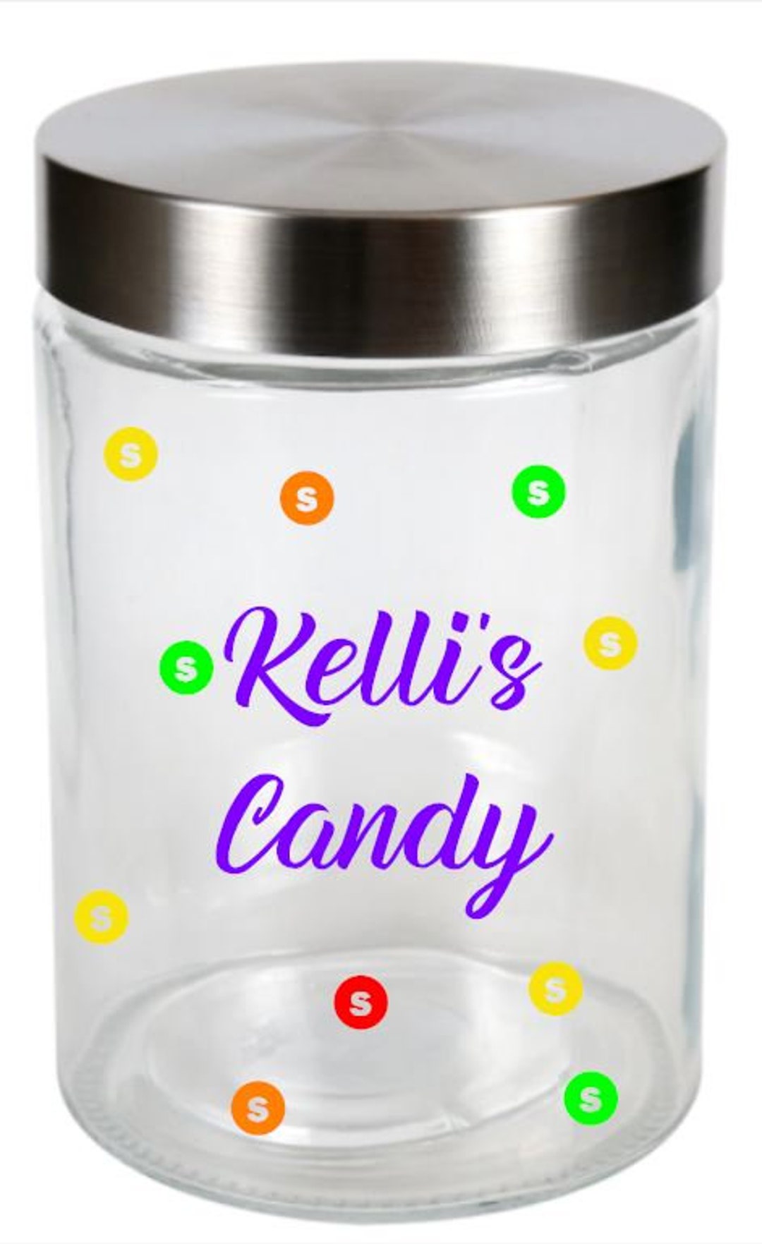 SKITTLES Candy Jar-personalized-color Options! 33.3oz - Etsy
