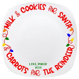 Santa Reindeer Plate/platter/cookies for Santa/carrots for Reindeer ...