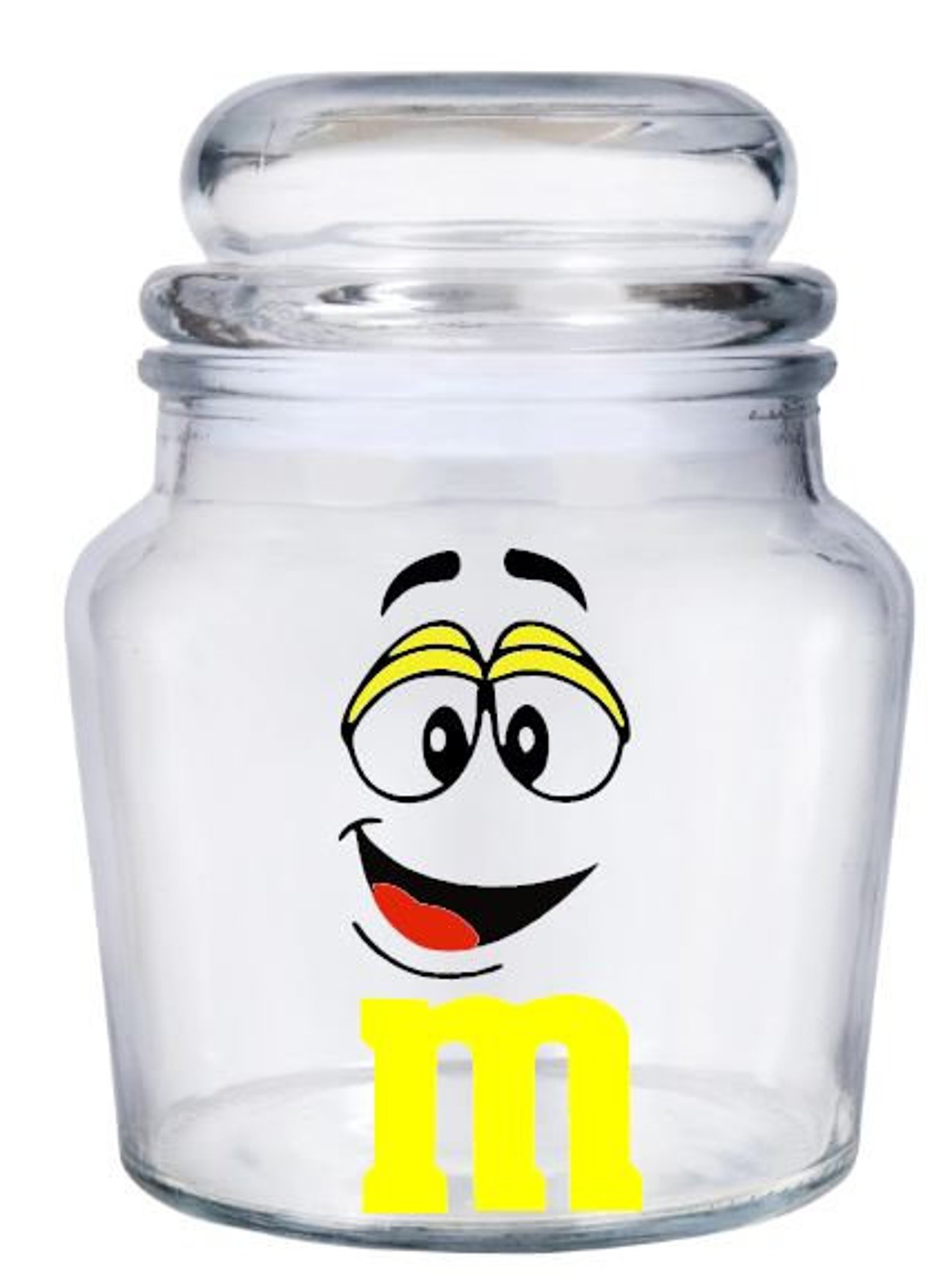 Yellow M&M Candy Jar-Personalized-Color options | Etsy