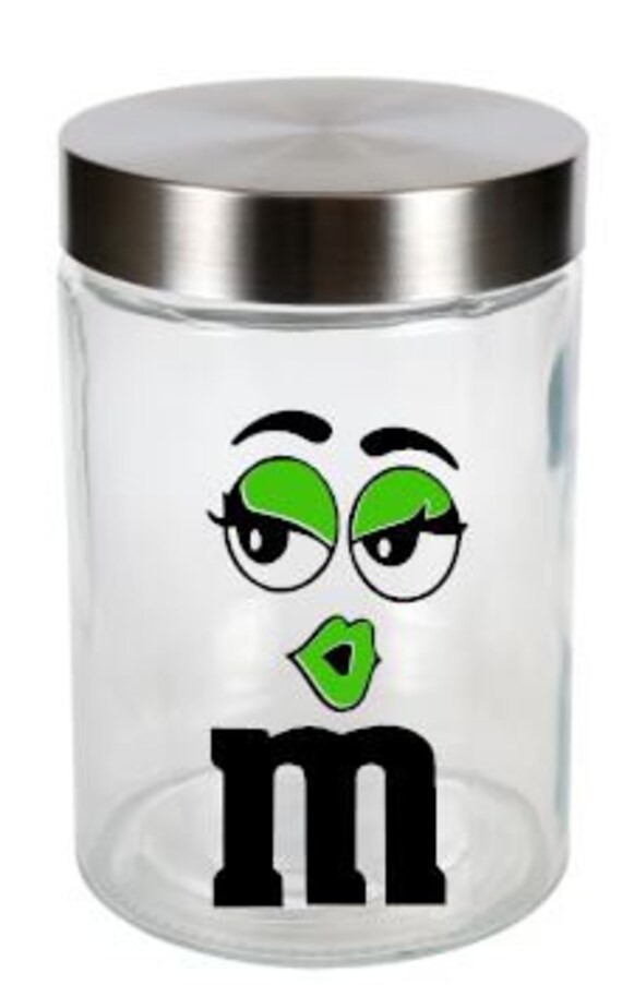 Green M&M Candy Jar-personalized-color Options 33.3oz | Etsy