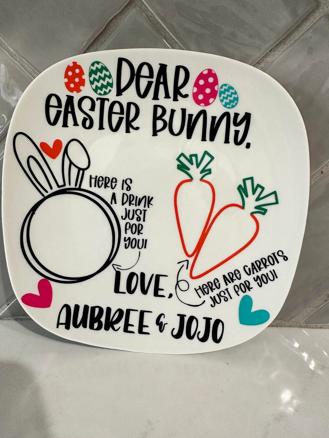 Easter Bunny Treat Plate - Etsy