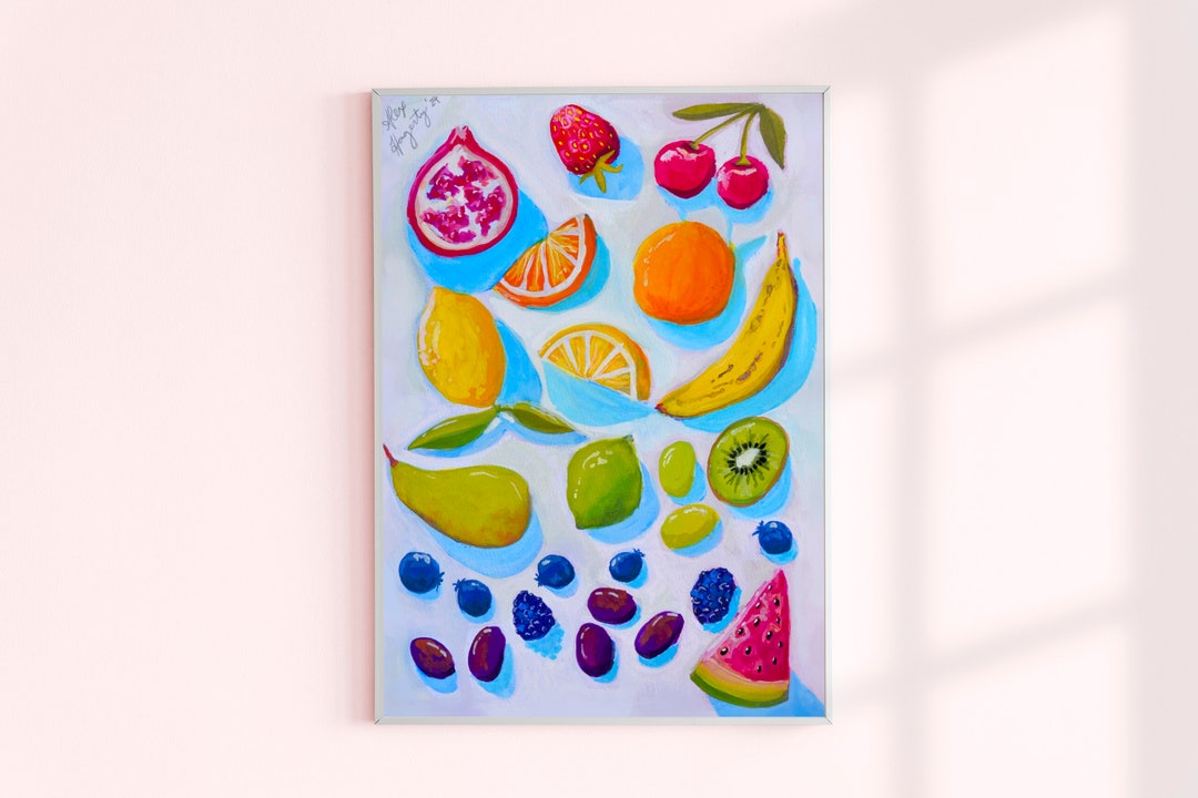 Pride Fruit Still Life Painting: Original Gouache LGBTQ Art - Etsy