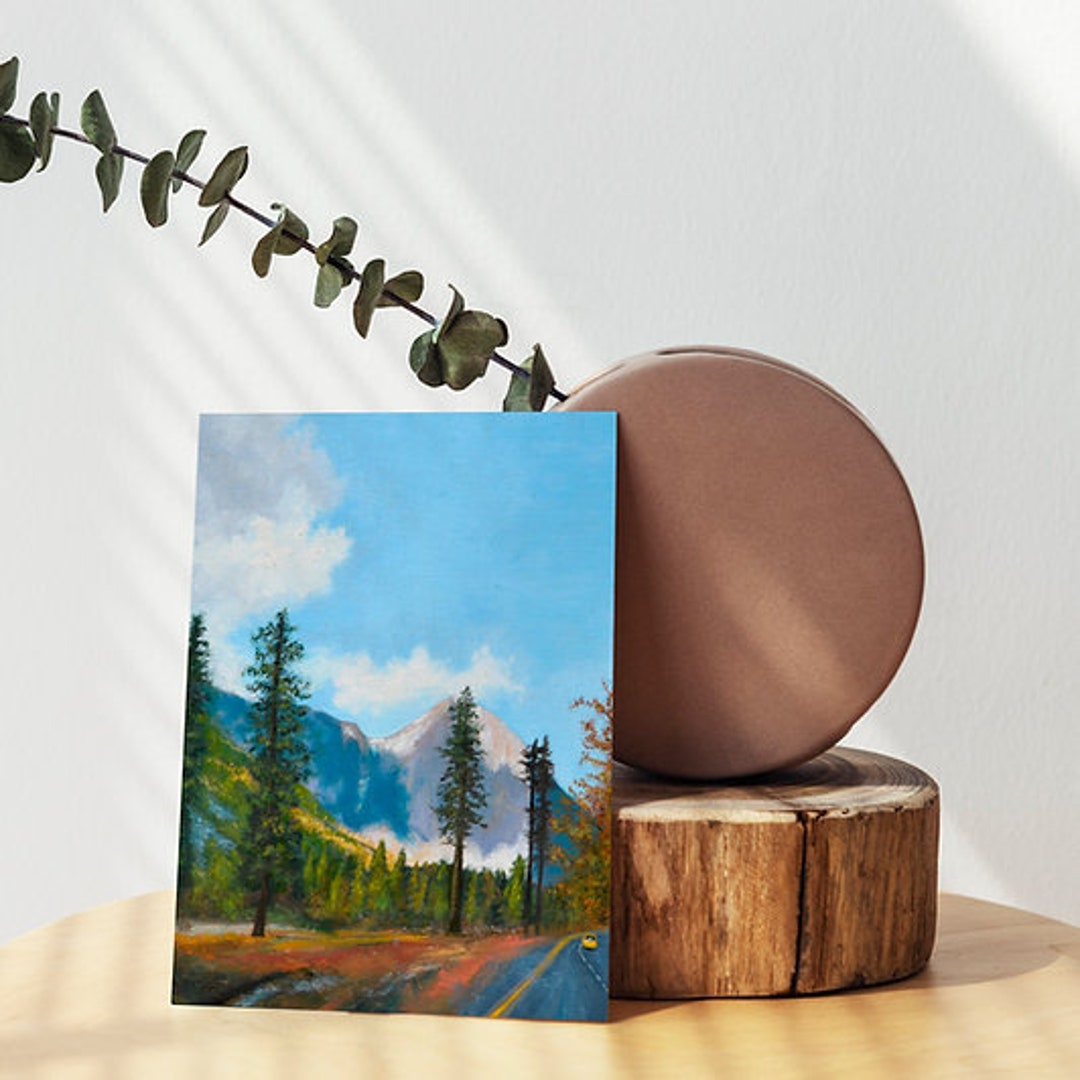 Greeting Card - Yosemite Valley, Art Greeting Card, Nature Lover Gift ...