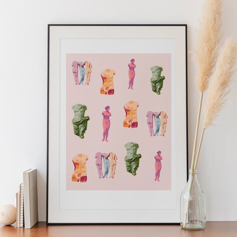 Art Print Nude Line Drawing Fine Art Nude Teen Girl Room Etsy