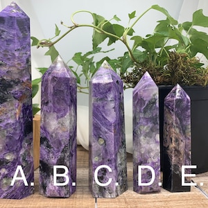 Exquisite Chariote Towers and Spheres CHARIOTE Purple Chariote Charoite ...