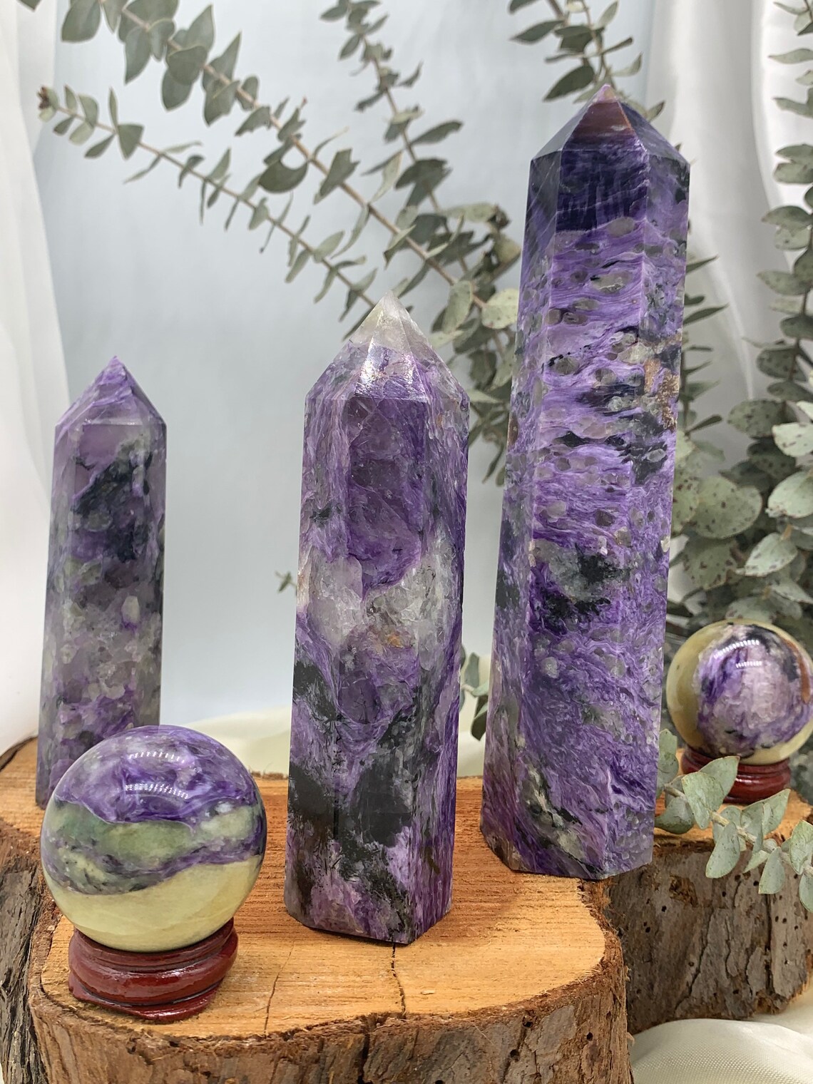 Exquisite Chariote Towers and Spheres CHARIOTE Purple - Etsy