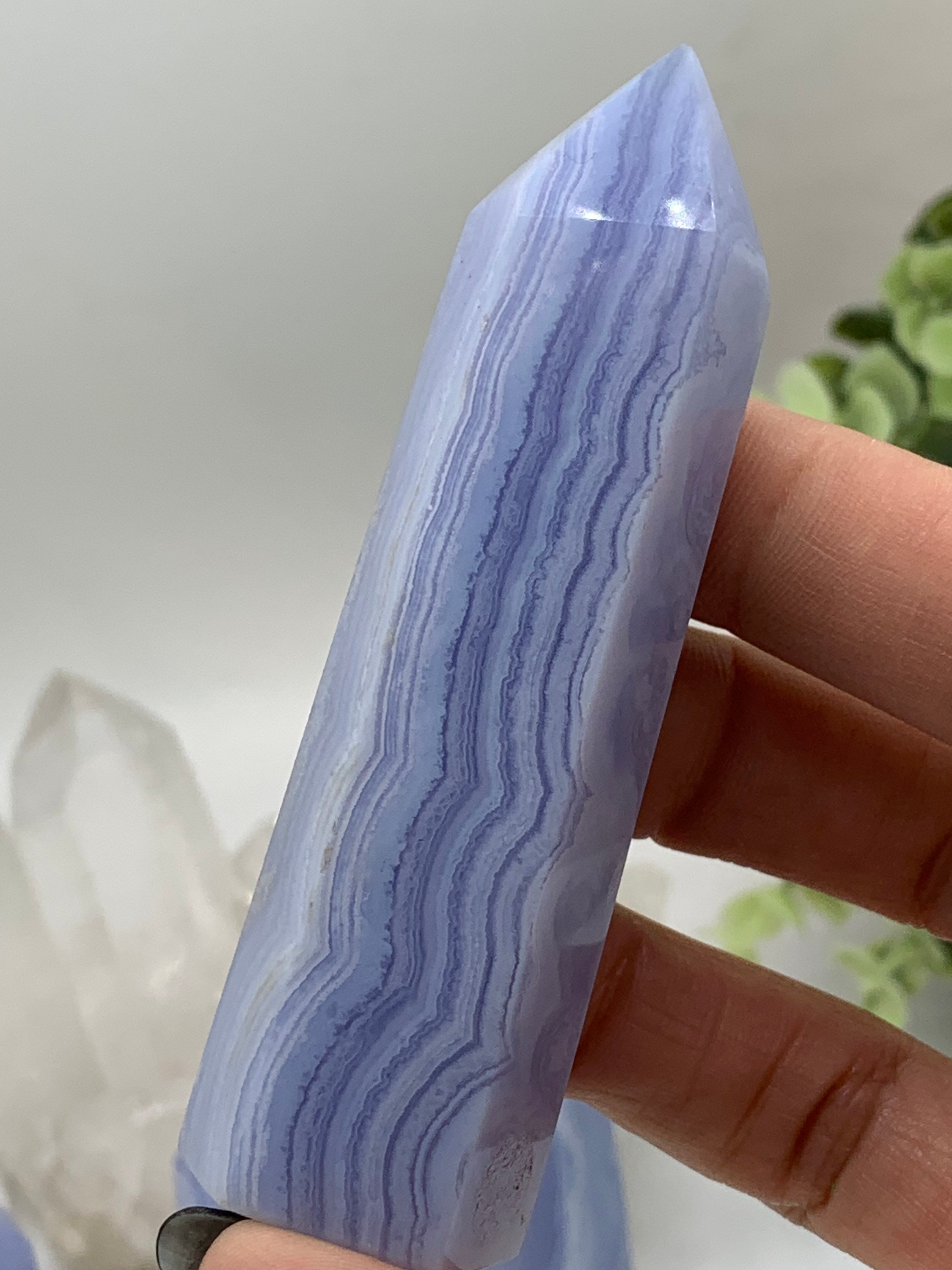 Dainty Blue Lace Agate Towers • Blue Lace Agate • Blue Lace • Blue ...