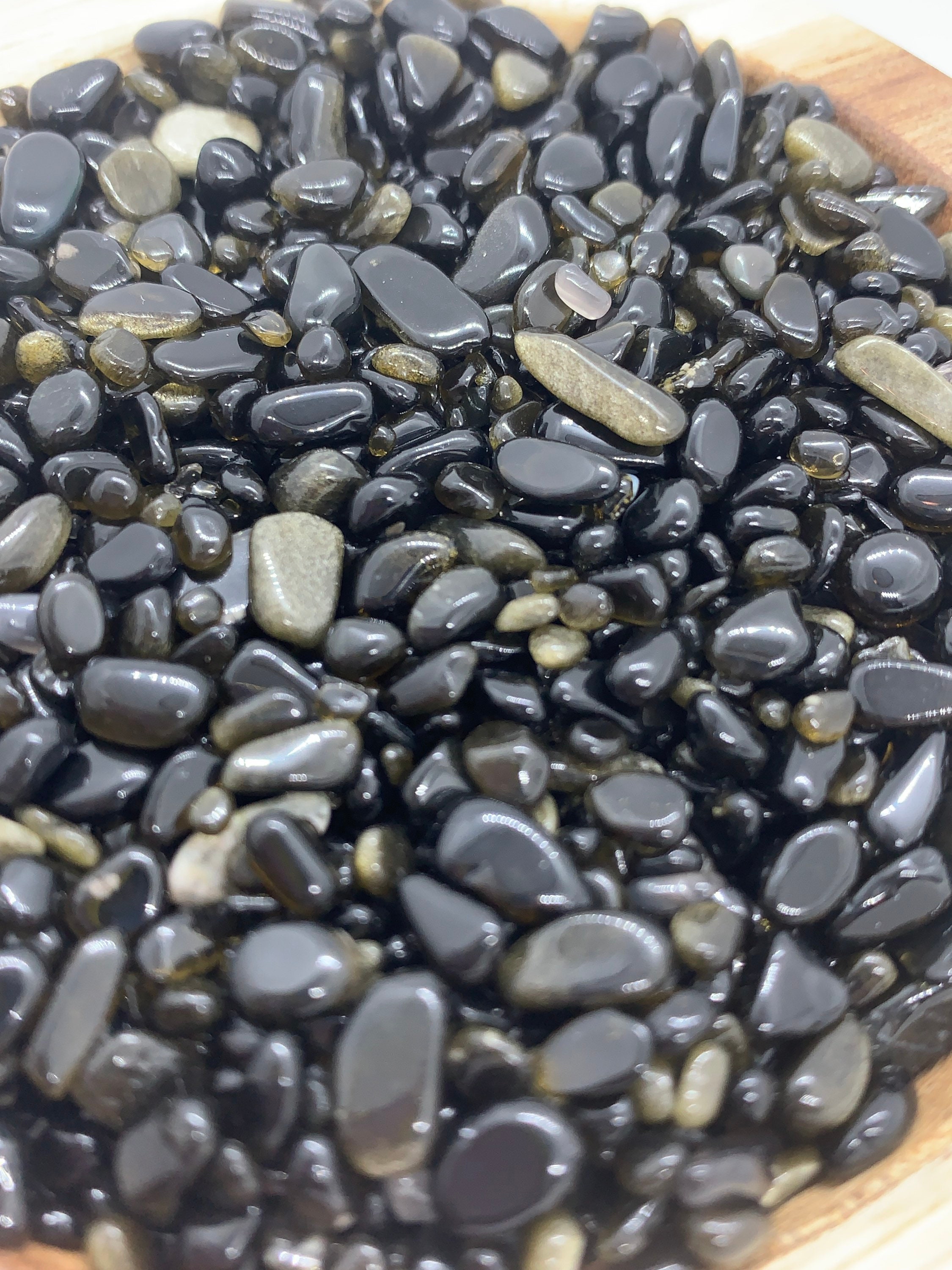 Gold Sheen Obsidian Pebbles / Chips - Etsy