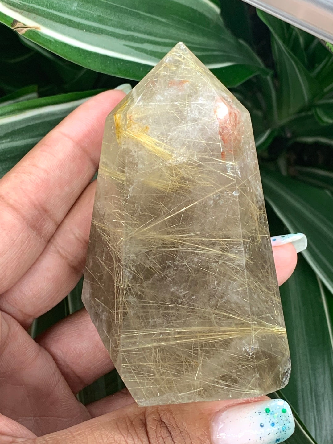 Golden Rutilated Quartz Point • Rutile • Rutilated Quartz • Golden ...