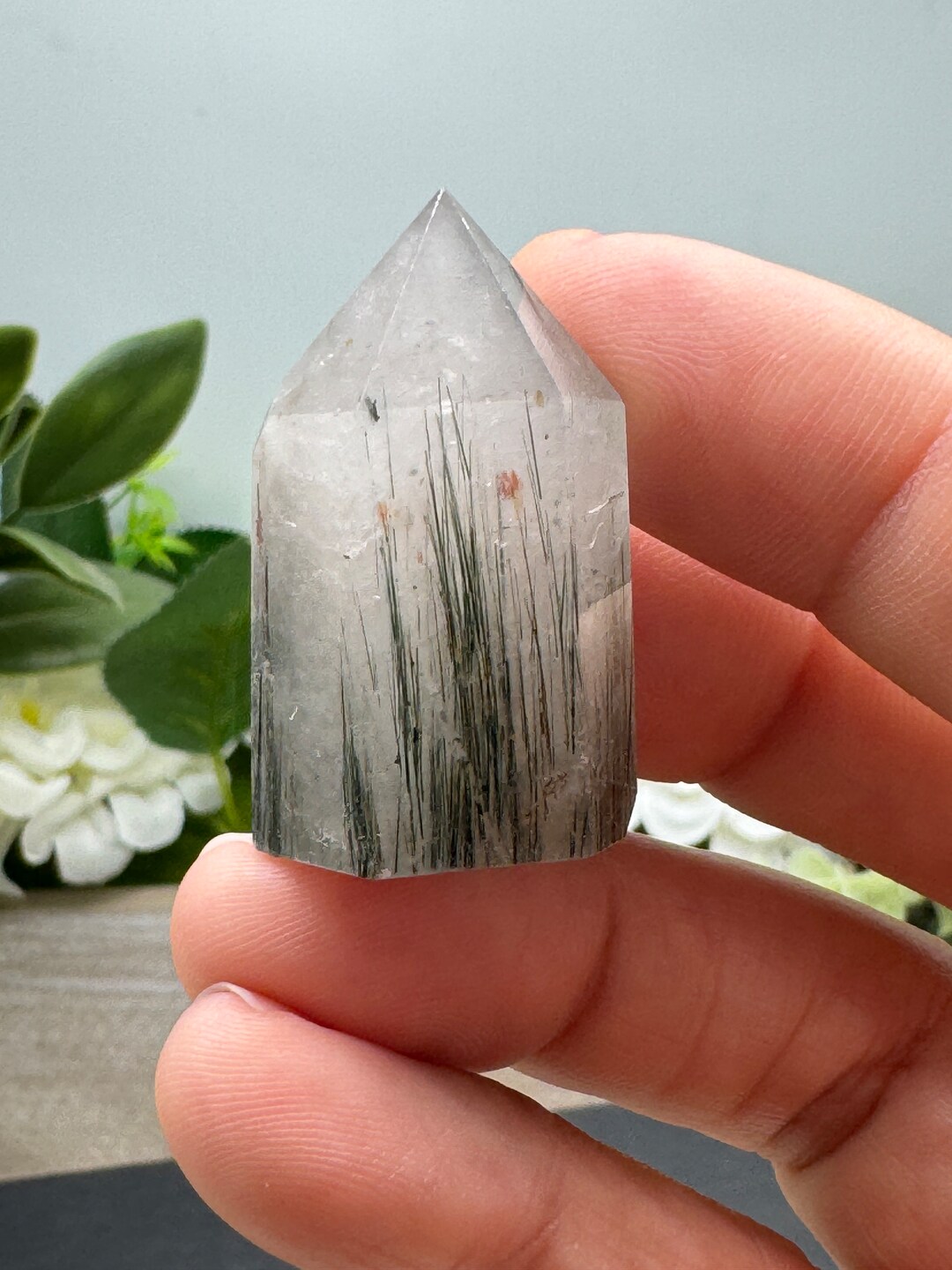 Green Rutile • Green Rutilated Quartz • Mini Rutilated Quartz Crystal ...