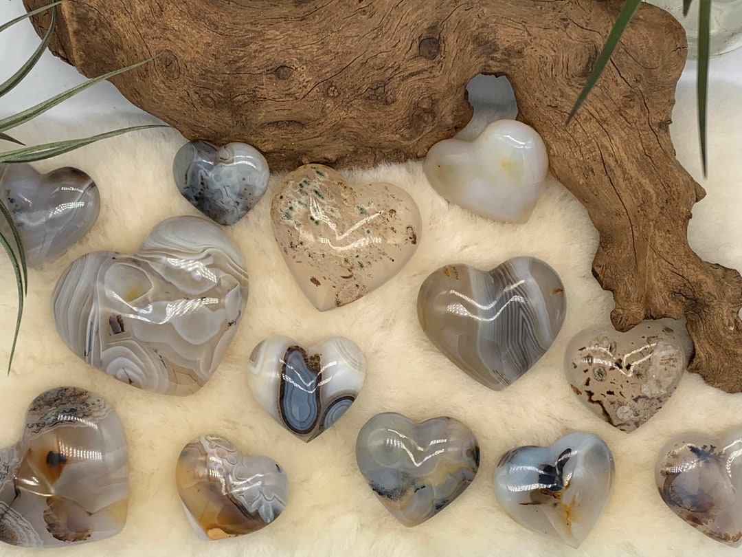 Crystal Hearts • Heart Shaped Rocks • Heart Shaped Stones • Heart ...