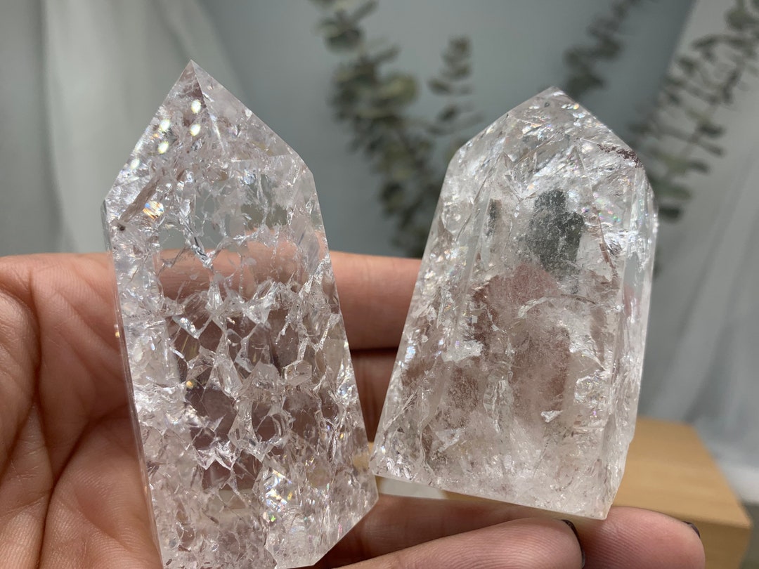 Cracked Quartz • Fire and Ice Quartz • Crackle Quartz • Quartz • Clear ...