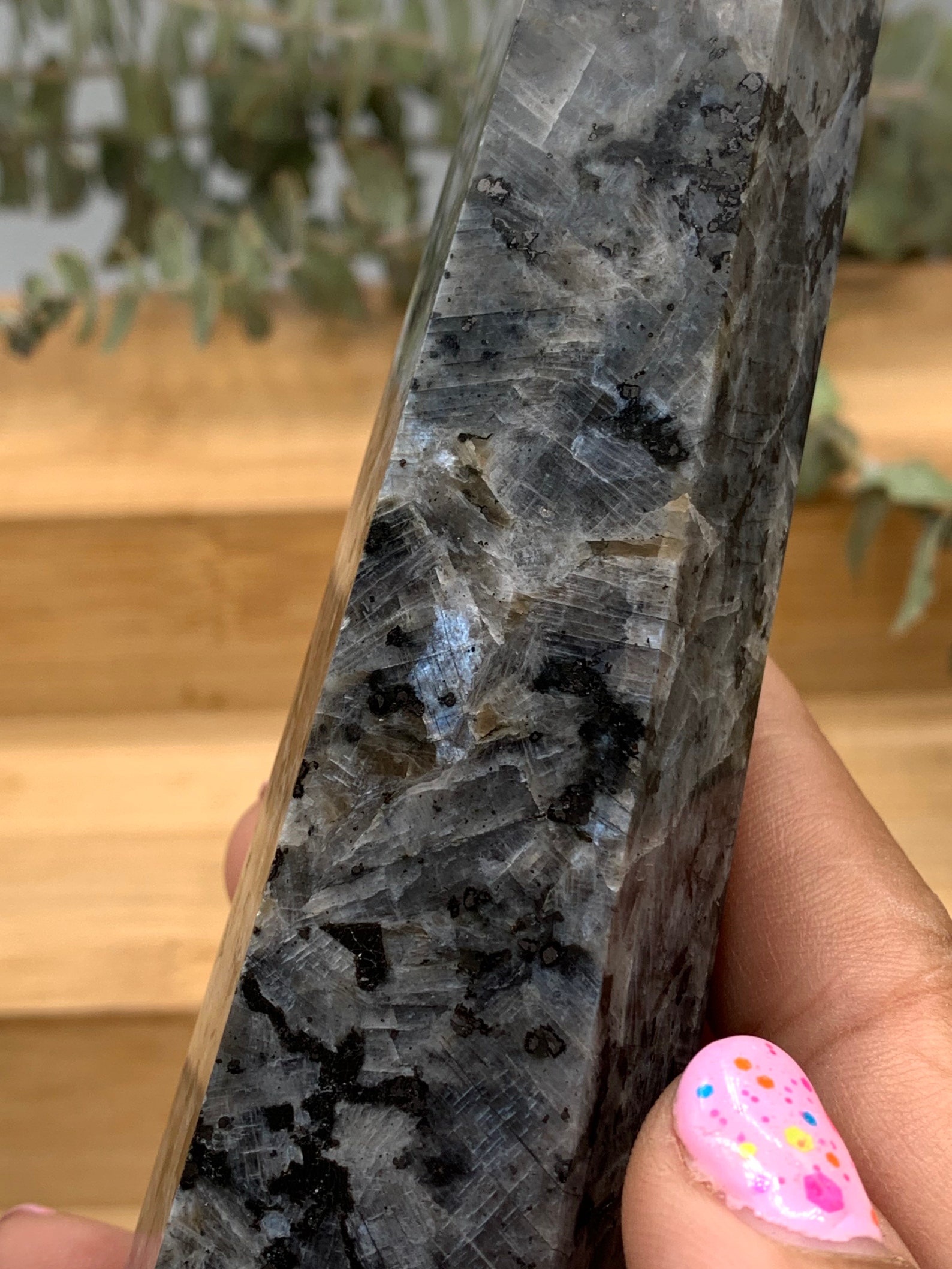 Larvikite Large Larvikite Tower Larvikite Point Flashy - Etsy