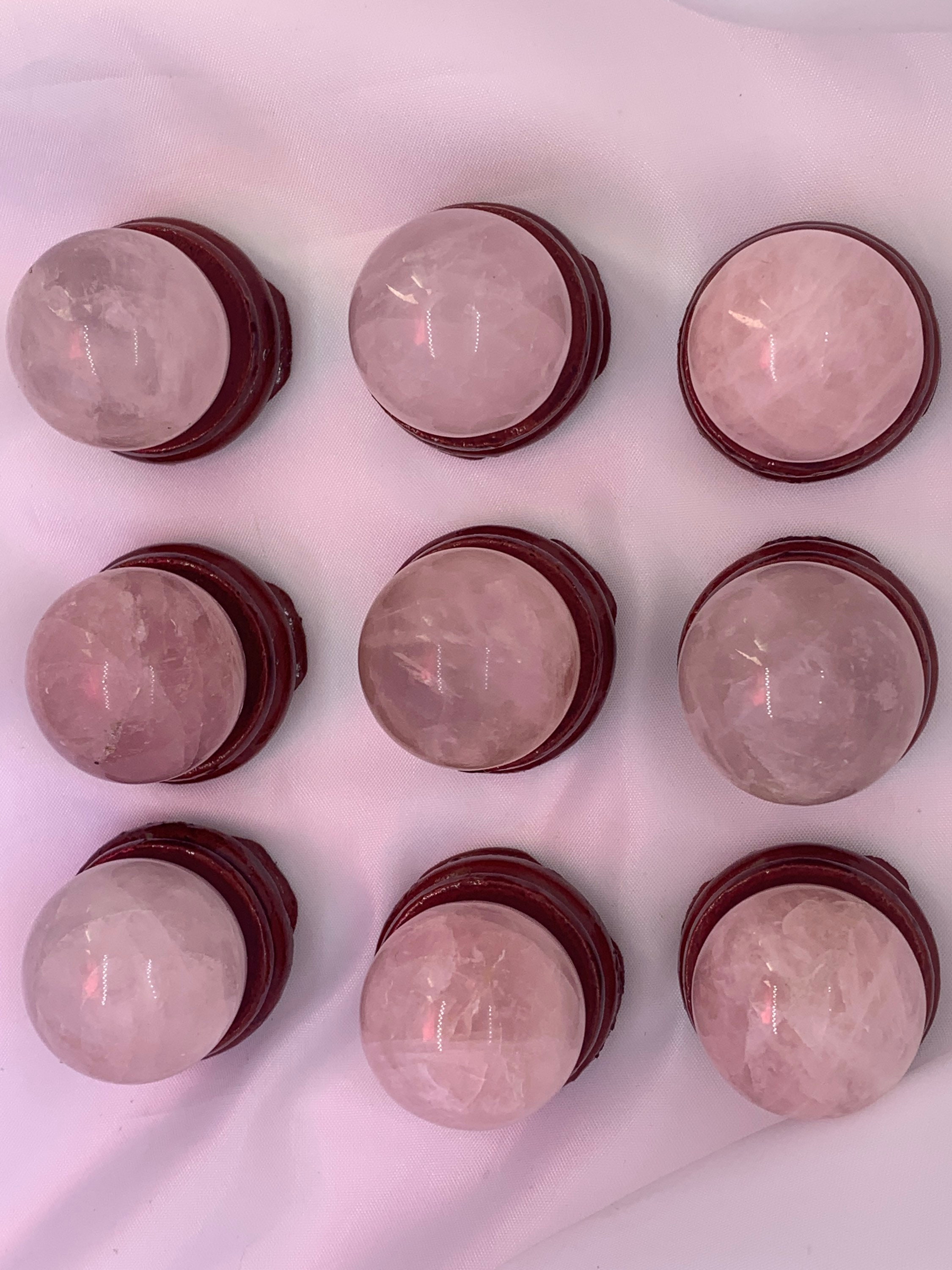 Mini Rose Quartz Spheres - Etsy