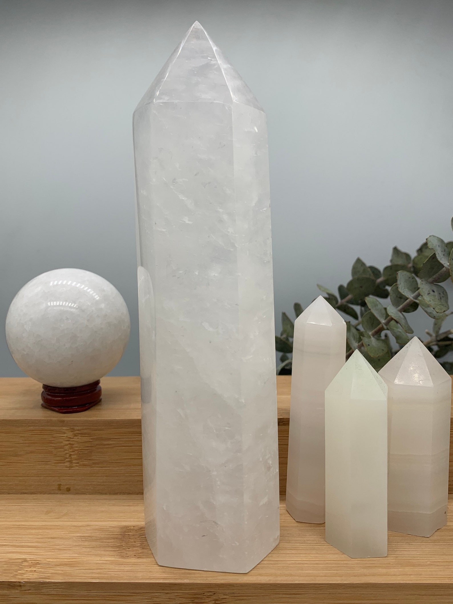 White Calcite Tower LARGE White Calcite Crystal Tower - Etsy