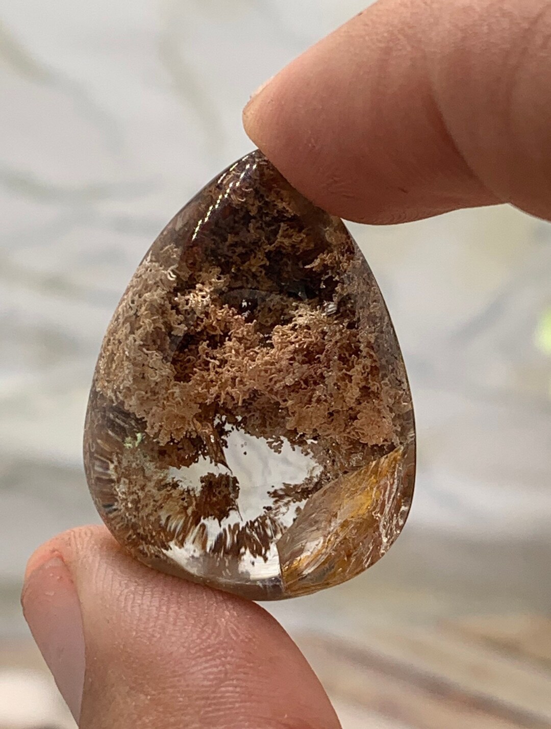 High Quality Garden Quartz • Lodolite • Phantom Quartz • Cabochon ...