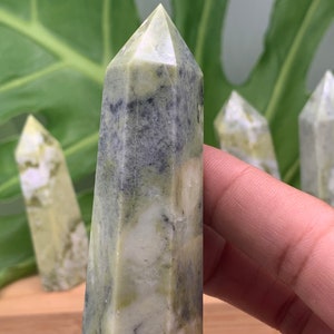 Jade Crystal Green Jade Towers Green Jade Points Green - Etsy