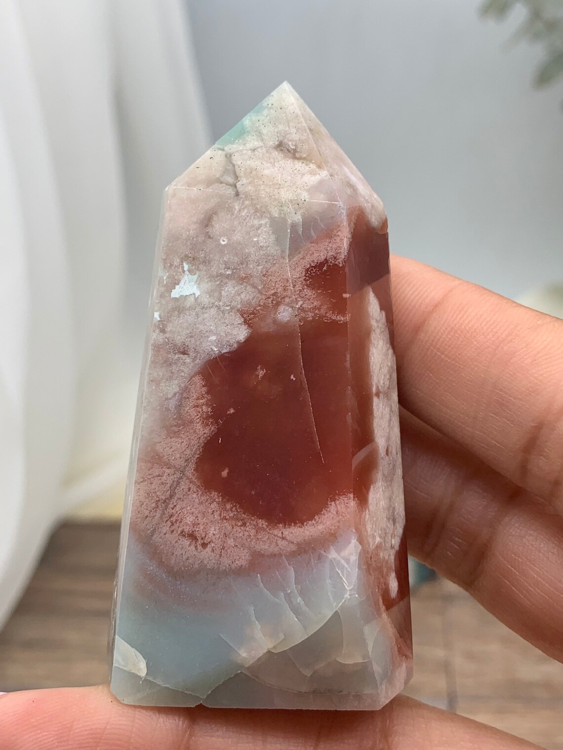 RARE Turquoise-Blue Flower Agate with Floral Inclusions | Etsy