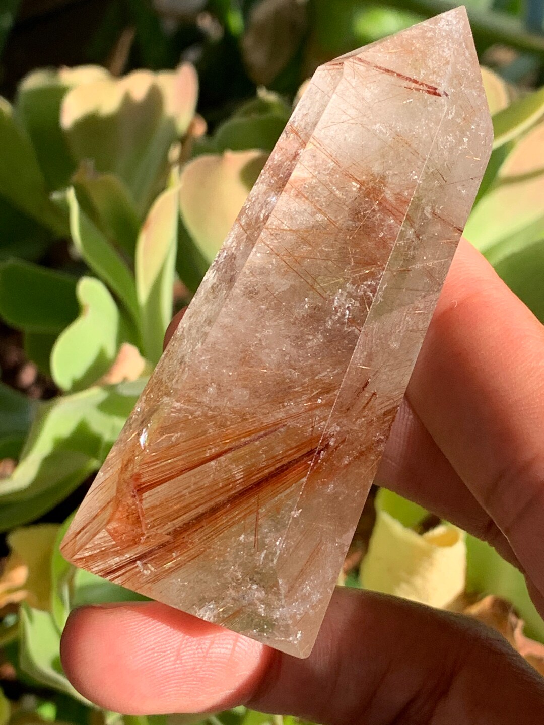 Crystal Clear Red Rutile Tower • Rutile • Rutilated Quartz • Red Rutile ...