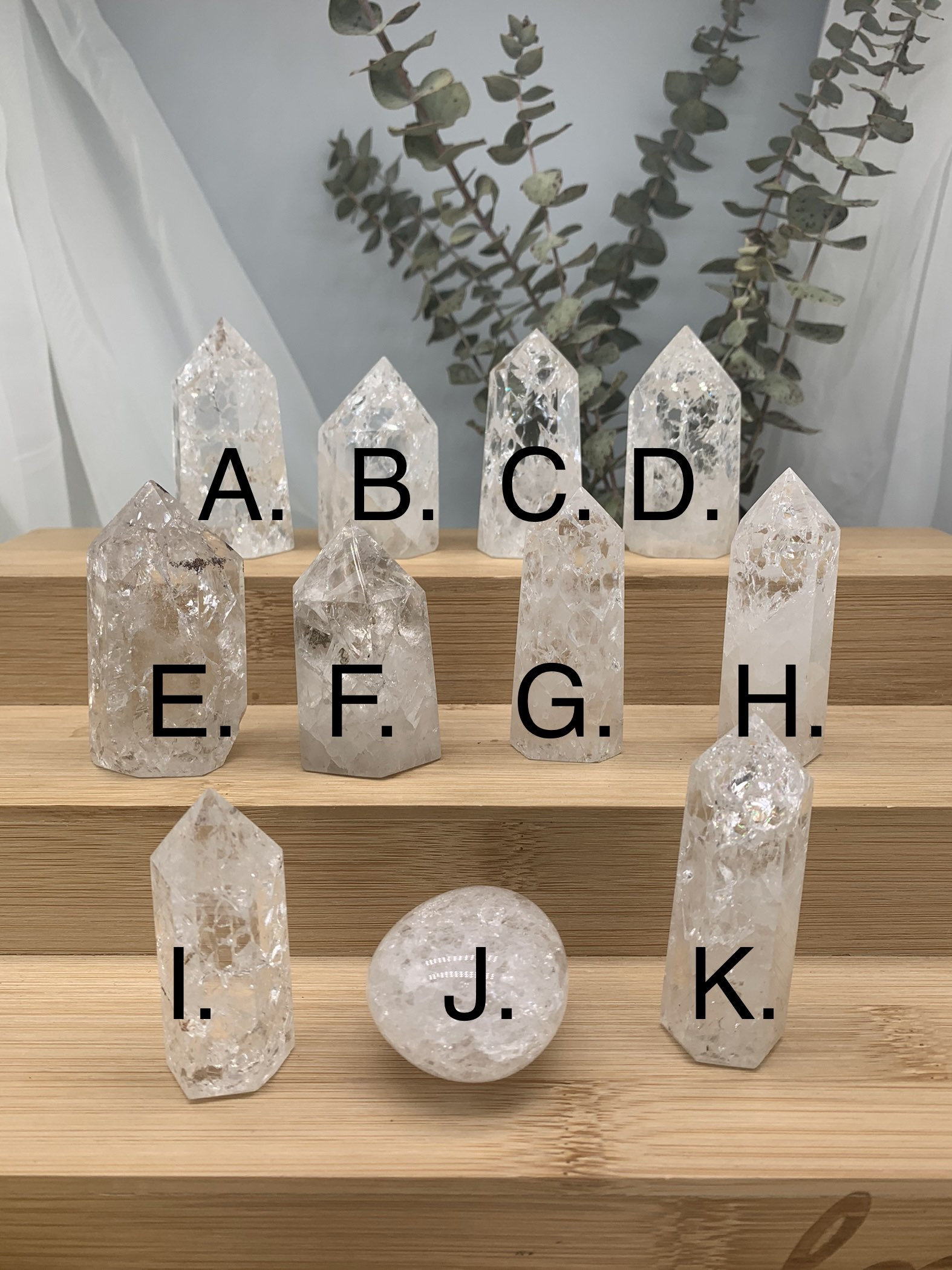 Cracked Quartz • Fire and Ice Quartz • Crackle Quartz • Quartz • Clear ...