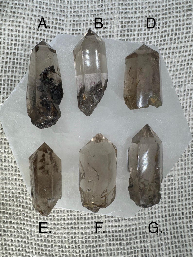 Rutile • Rutilated • High Grade Golden Rutilated Quartz Crystal Points ...