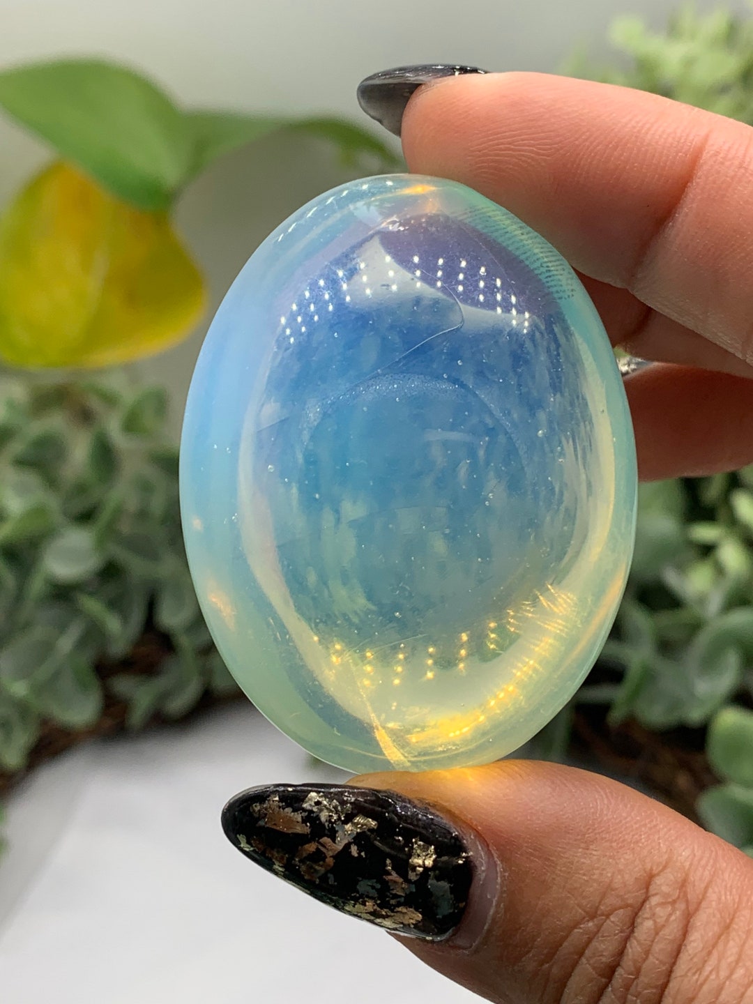 Opal Palm Stone • Opalite Palm Stone • Opalescent Opalite Palm Stones ...