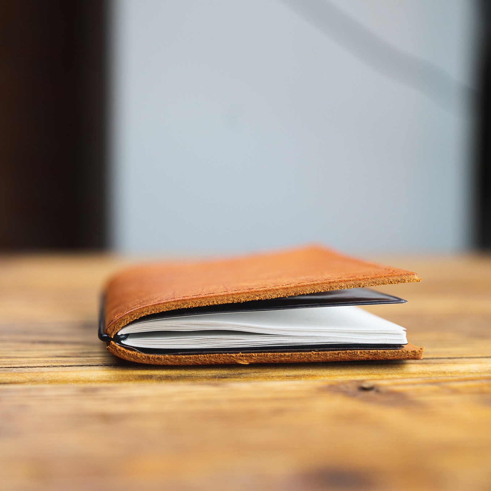 Leather Notebook in A7 Format X17, Color Brown-cognac, Made in Germany ...