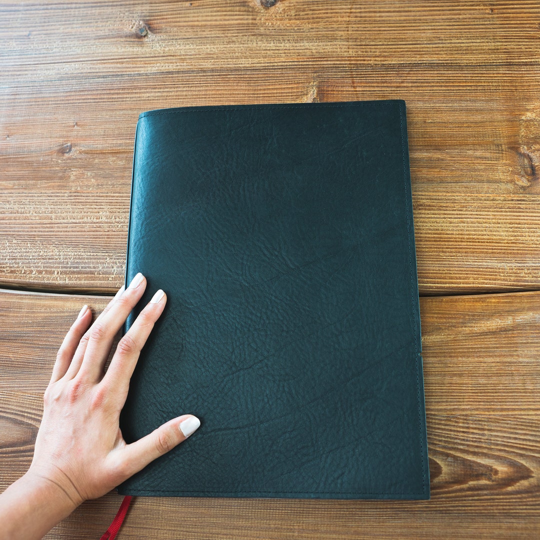 Leather Notebook in A4 Format X17, Color Black, Made in Germany ...