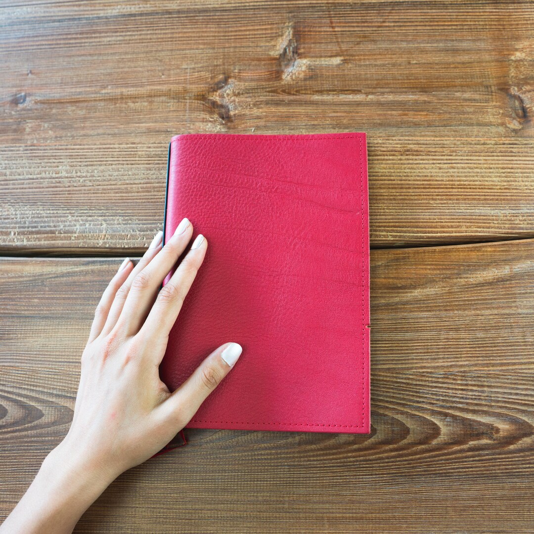Leather Notebook, A5 Size X17, Red Color, Made in Germany, Belgian ...