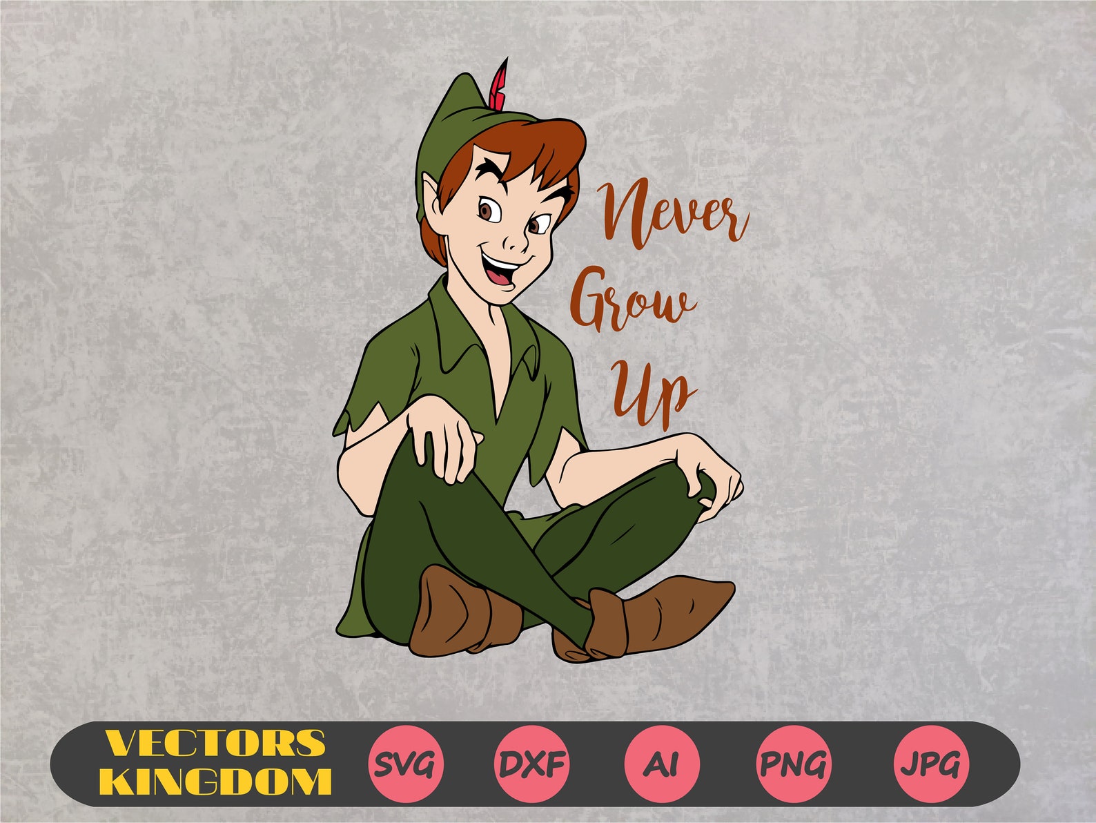 Peter Pan Svg, Never Grow up Svg, Peter Pan Cut File, Peter Pan Cricut ...