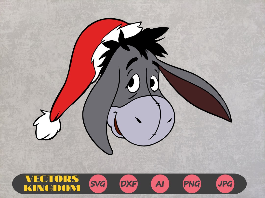 Eeyore Svg, Winnie the Pooh Svg, Eeyore Cut File, Eeyore Christmas Svg ...
