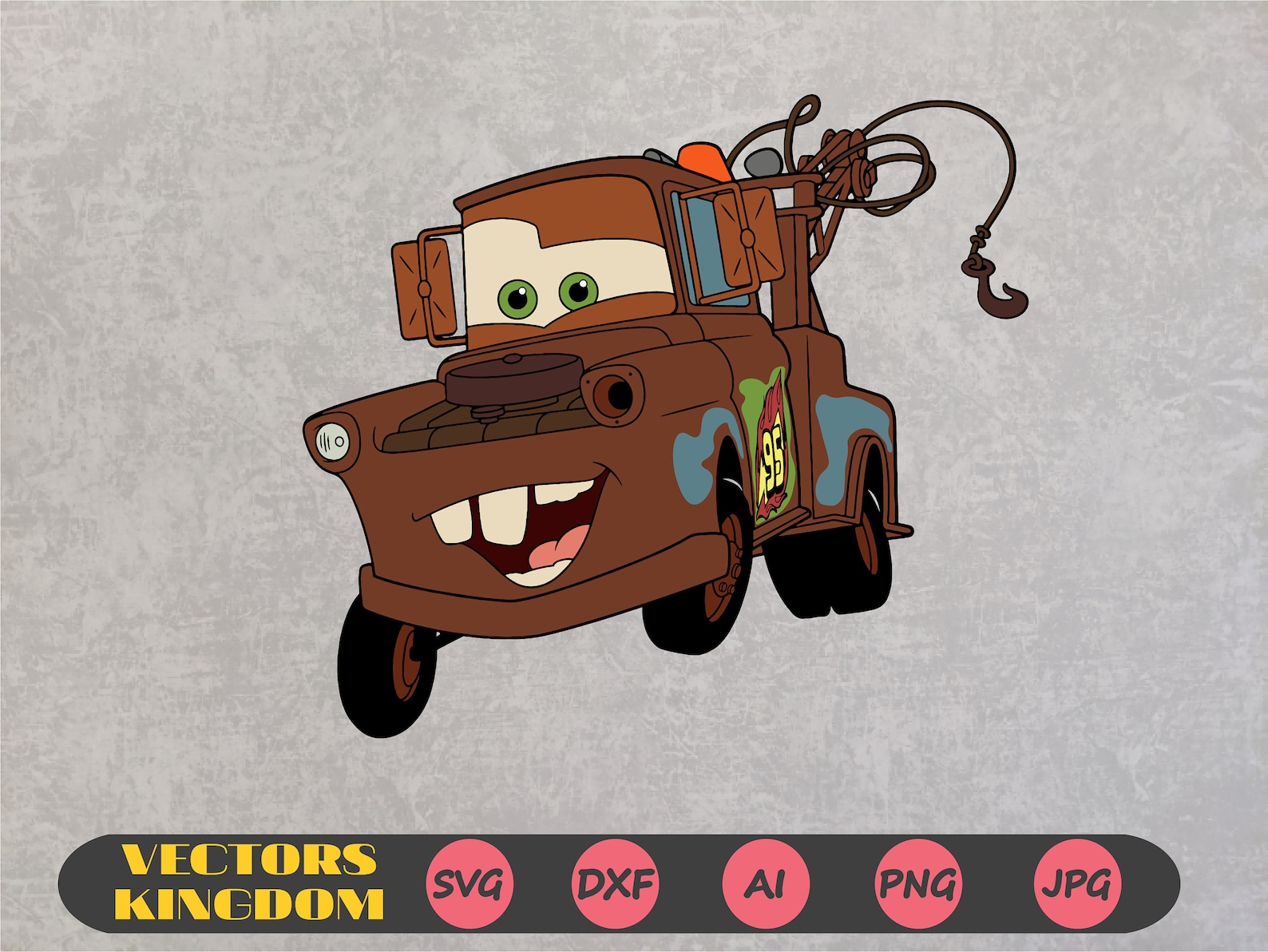 Tow Mater Svg, Cars Cartoon Svg, Cars Svg, Mater Svg, Mater Cars Svg ...