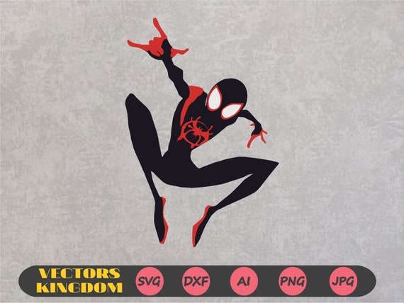 Miles Morales Svg Spiderman Svg Spiderverse Svg Miles | Etsy