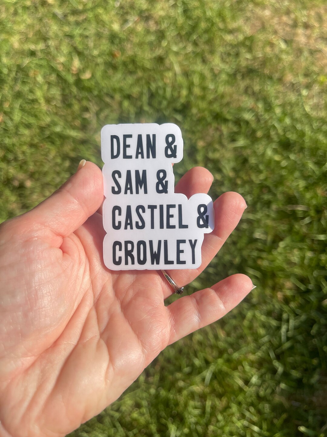 Supernatural Names Sticker, Sam and Dean Winchester, Vinyl Sticker ...