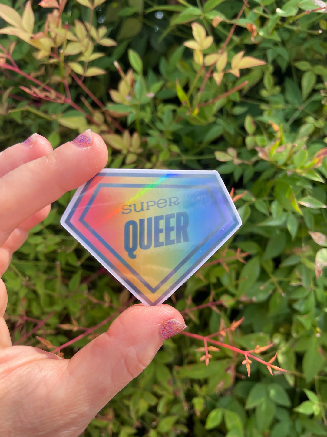 Super Queer Vinyl Sticker, LGBTQIA+ Pride Sticker, Superhero - Etsy