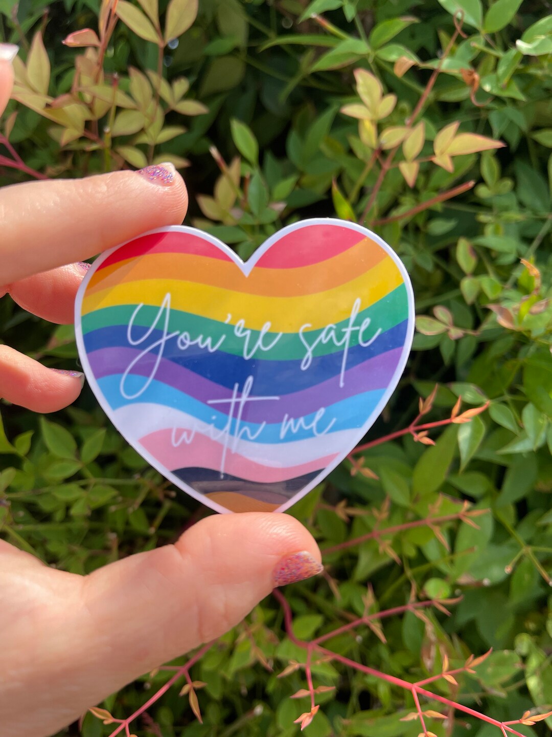 You're Safe With Me, LGBTQ+ Support, Ally, Vinyl Sticker - Etsy