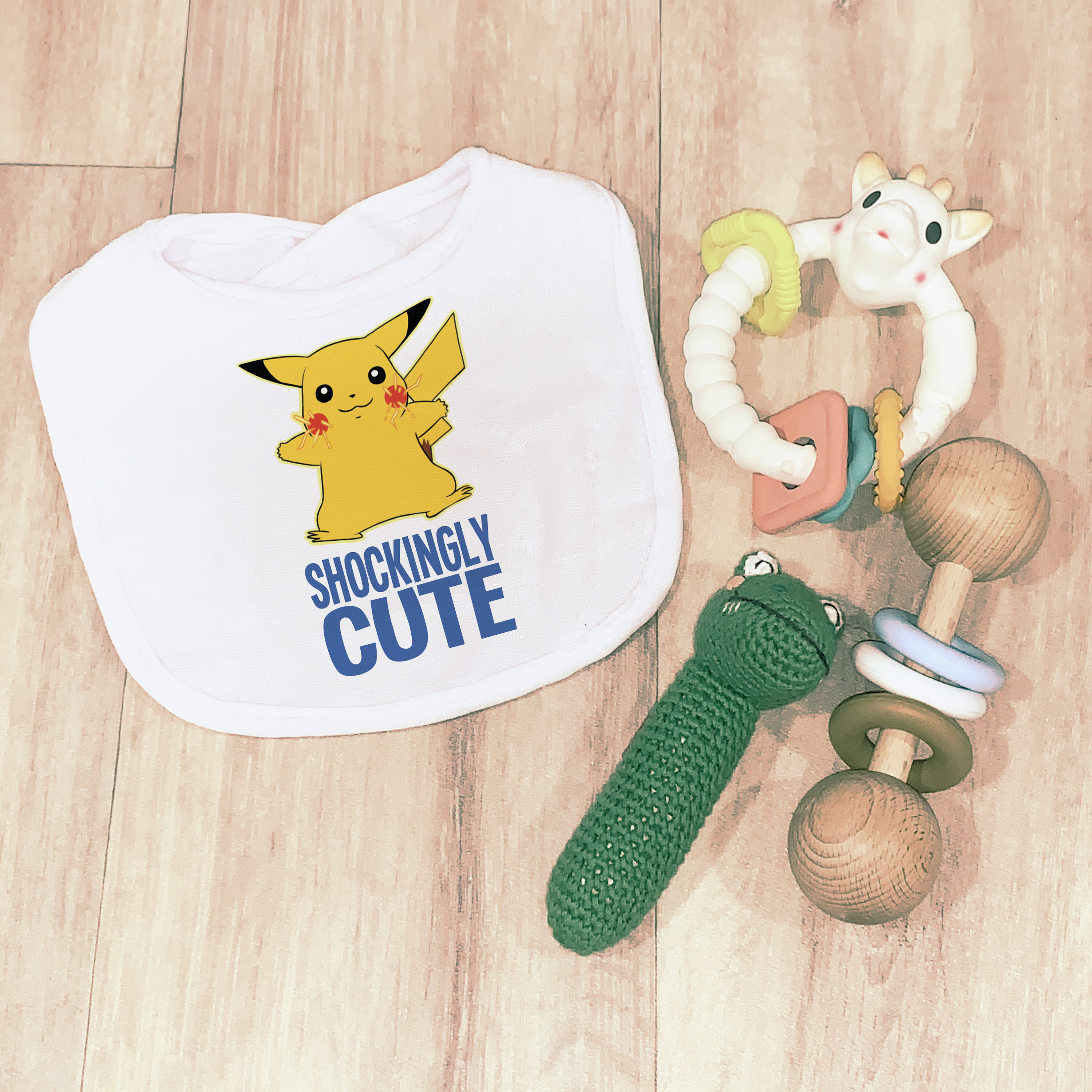 Baby Bib Pikachu Pokemon Printed Baby Polyester Burping Feeding Bib ...