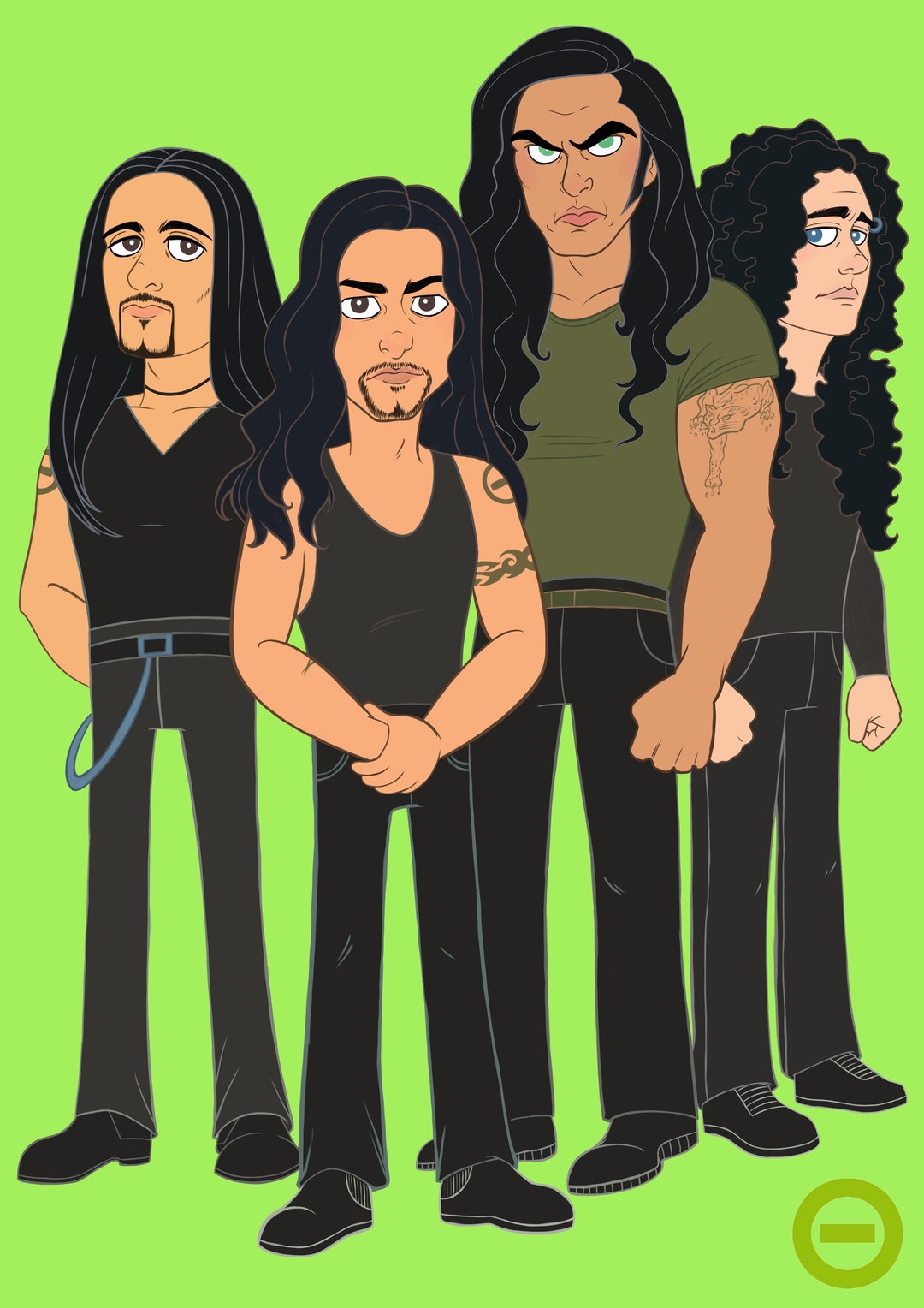 TYPE O NEGATIVE Band A4 Print by Harmine Pratsas / / Comic / Art / Rock ...