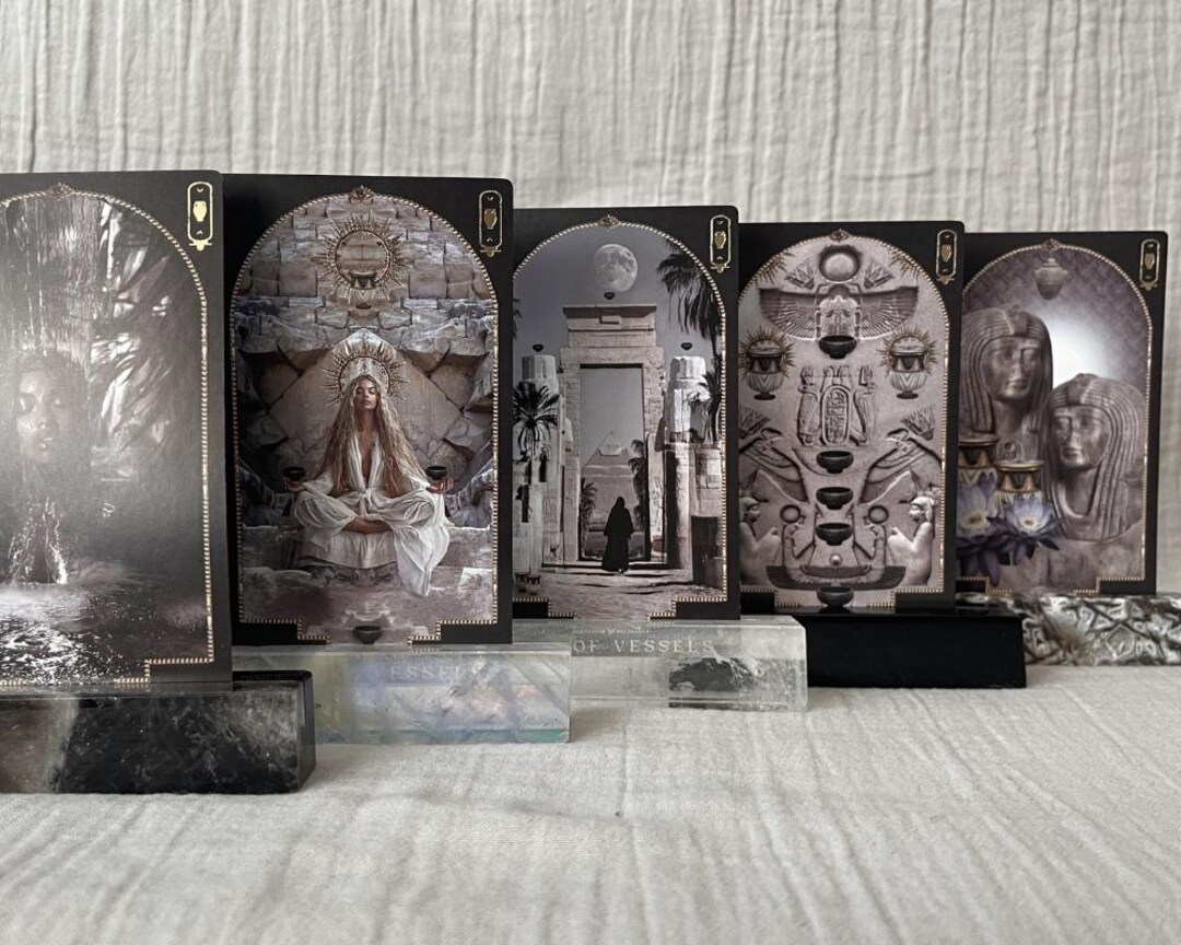 Crystal Card Holder Home Altar Decor Tarot Oracle Card Deck Accessories ...